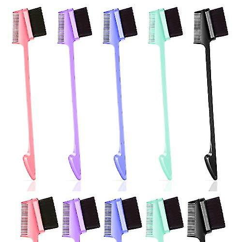 10 Pcs Hair Edge Brush Double Sided Edge Control Brushes Comb Travel ...