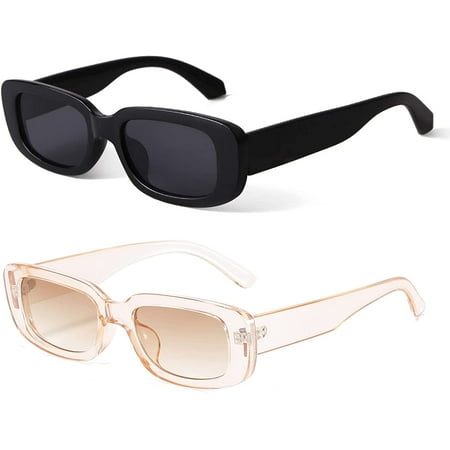 BUTABY Women's Retro,Vintage-Black Frame Grey Lens+tea Frame Brown Lens ...