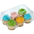 Bits N Things Cupcake/Muffin Container | 6 Compartment | Hinged High ...