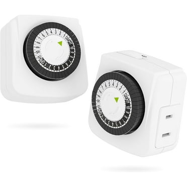 Outlet Timer for Electrical Outlets Indoor, 24 Hour Mechanical Light ...