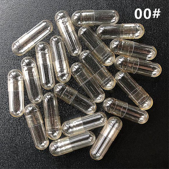 1000pcs Standard Size 00# 0# 1# Empty Capsules Gelatin Clear Capsules ...