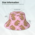 Bucket Hats for Men Woman - Capybara Print Pink Reversible Reflective ...