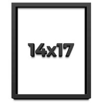 14x17 Shadow Box Frame Black | 1 inches Deep Real Wood Contemporary ...