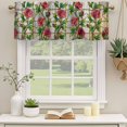 2 Pack Red Roses Valance for Window Vines Lines Stained Glass Elegant ...