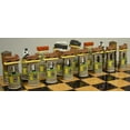 Santa Fe Railway Trains Steam vs Diesel Train Men Chess Set - NO Board ...