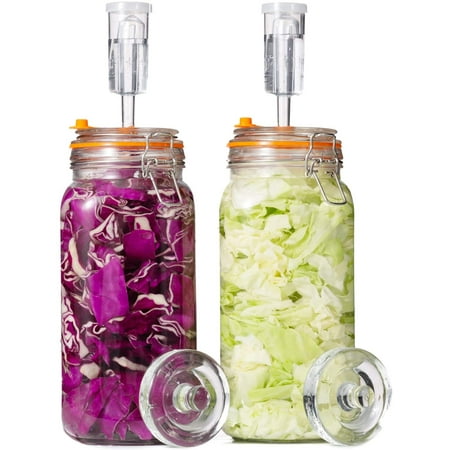 Fermentation Jar, 2 Liter Fermentation Kit with Fermenting Weights and ...