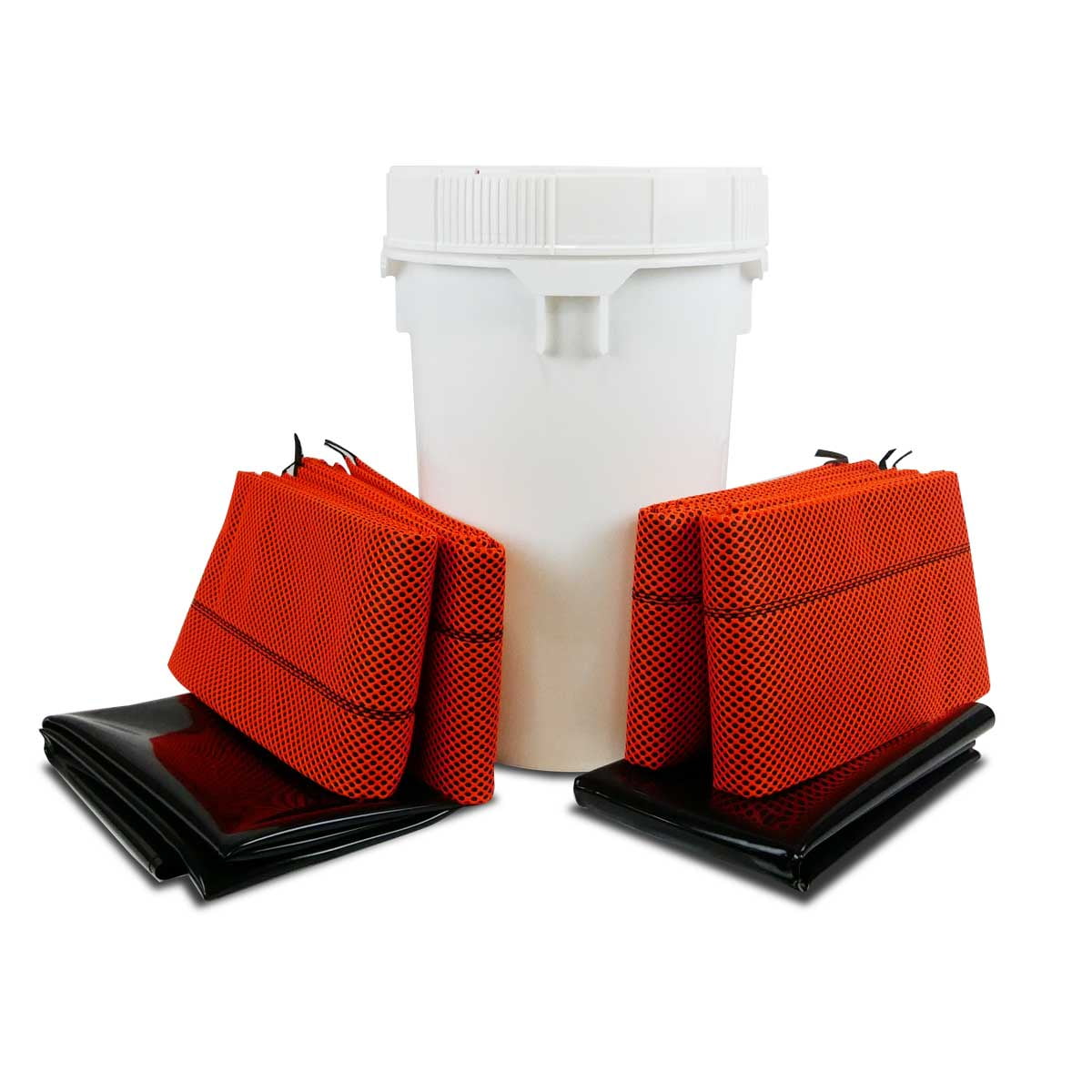 Quick Dam Drain Slurry Kit - 10ft Hi-Vis Water Barriers (4) & Drain ...