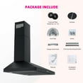 FIREGAS 30 inch Wall Mount Range Hood, 500 CFM, Stainless Steel, 3 ...