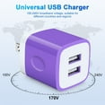 FiveBox 5Pack Dual USB A Wall Charger Block, Fast Charging Power ...