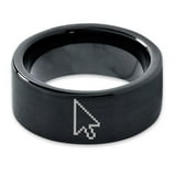 Tungsten Mouse Arrow Pointer Cursor Band Ring 9mm Men Women Comfort Fit ...