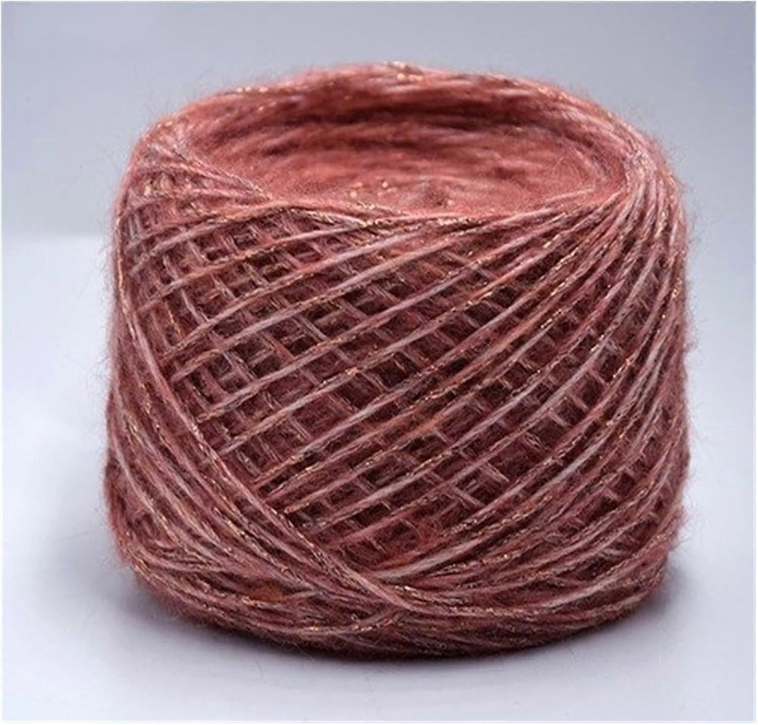 50g Mohair metallized Thread Yarn coarse Mercerized Yarn Knitting Yarn ...