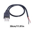 2Pin Bare Wire To USB Female/Male Connector Cable Power Electronic ...