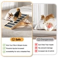 COZIWOW Adjustable Pet Ramp, Wooden Folding, High Traction Mat ...