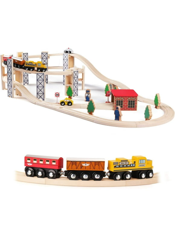 Wooden Train Sets in Cars, RC, Drones & Trains - Walmart.com