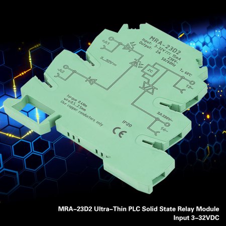 DIN Rail Relay Module, DIN Rail Relay 3-32VDC 6.2mm Ultra-Thin Solid ...