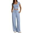 Chbgutlmr 2 Piece Sets for Women Summer Travel Vacation Outfits Short ...