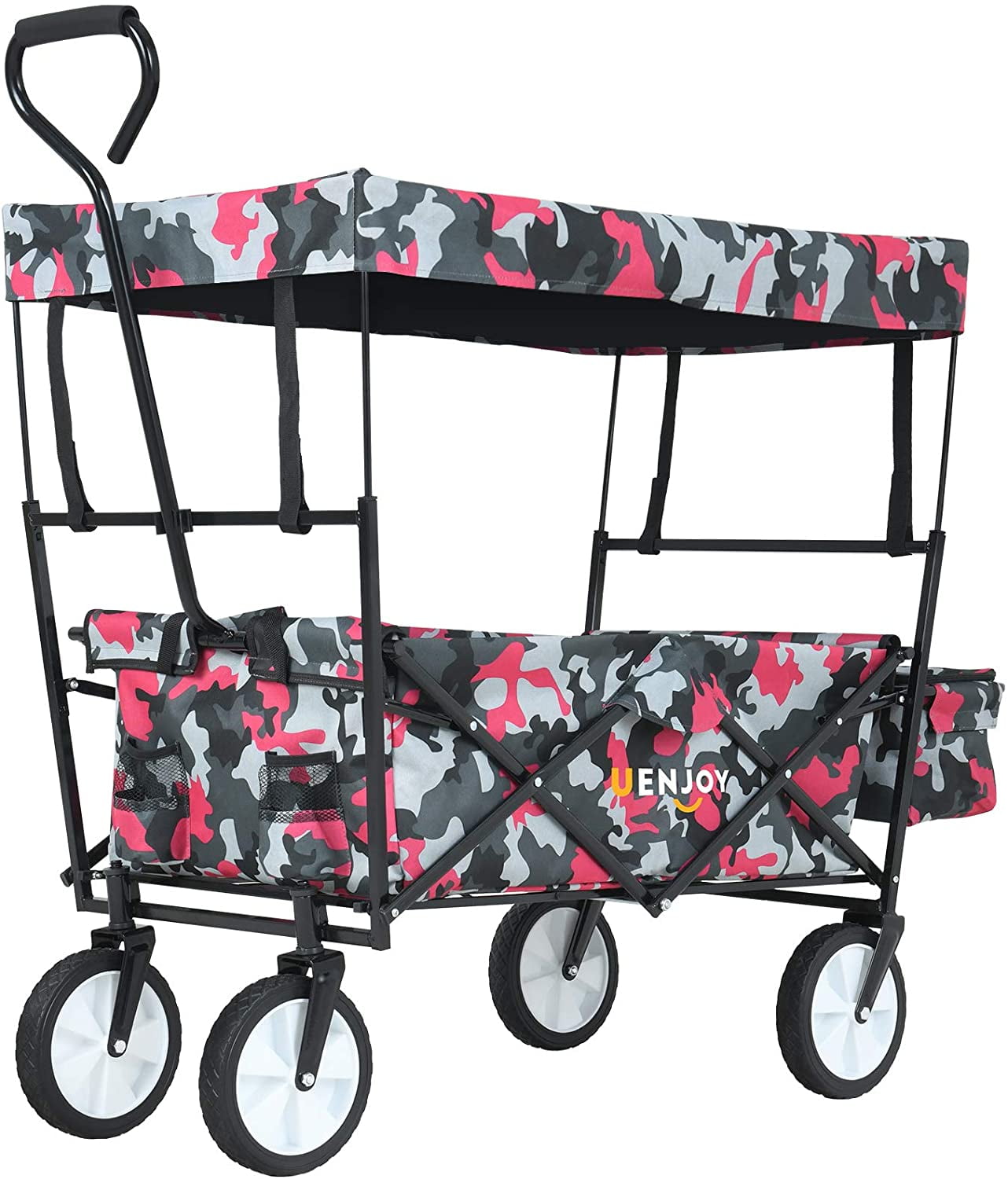 Uenjoy 3-in-1 Children's Wagon, Four Wheel, EZ Folding, Foldable ...
