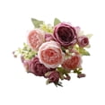 Artificial Peony Rose Bouquets Set, 9-Color Faux Silk Flowers Wedding ...