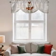 Farm Animal Tie Up Valance Curtains Hen Sheep Cow Vintage White Wood ...