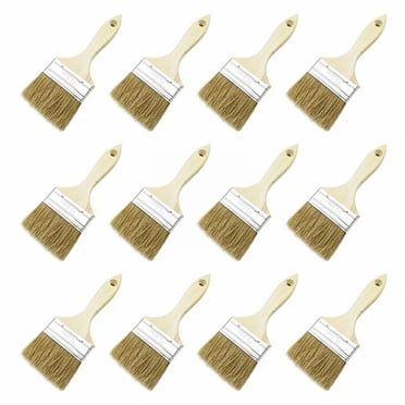 Pro Grade 4 inch Economy Flat Chip Brush, 12 Pack, Natural China ...