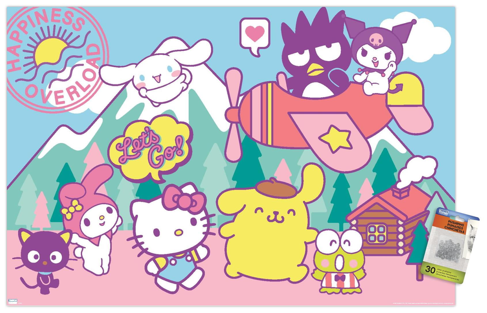Hello Kitty and Friends - Happiness Overload Wall Poster with Pushpins ...