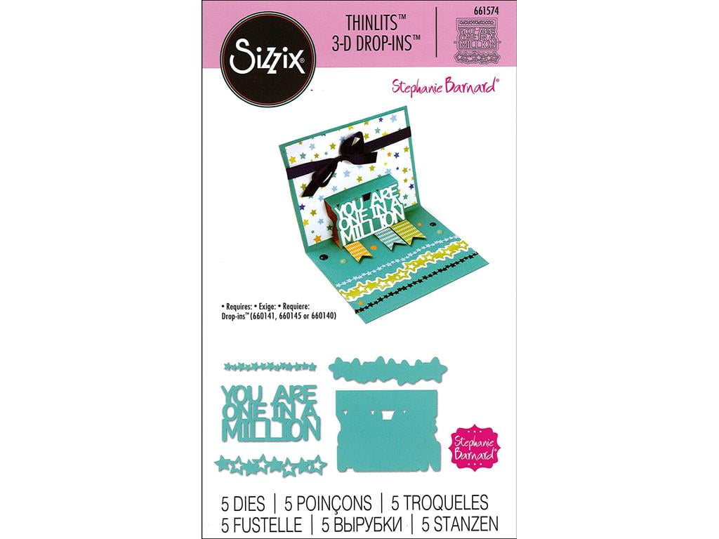 Sizzix SBarnard Thinlits Die 3D DropIn One/Million - Walmart.com