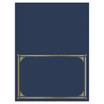 Geographics® Linen Mini Certificate Covers, 9-3/4" x 6-1/2", Navy, Pack ...