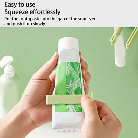 pitrice 2-in-1 Toothpaste Holder Wall Facial Tubing Cream Squeezer Self ...