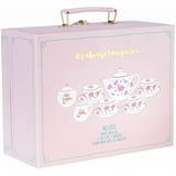 Jewelkeeper Kids Porcelain Tea Set, Pretend Play Party Toy, Floral ...