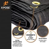Xpose Safety Heavy Duty Mesh Tarp – 12’ x 14’ Multipurpose Black ...