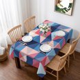 Blue Red Pink Gradient Color Block Table Cloth 60x84in, Waterproof ...
