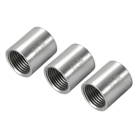 Stainless Steel 304 Cast Pipe Fittings Coupling Fitting 1/2 x 1/2 G Female 3 pcs | Walmart Canada