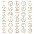 Clispeed Numbers for Signs Wood Ornaments Beige Numbers Christmas 30Pcs ...