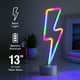 BrightSide 13" Lightning Shaped LED Neon Table Light, Multicolor ...