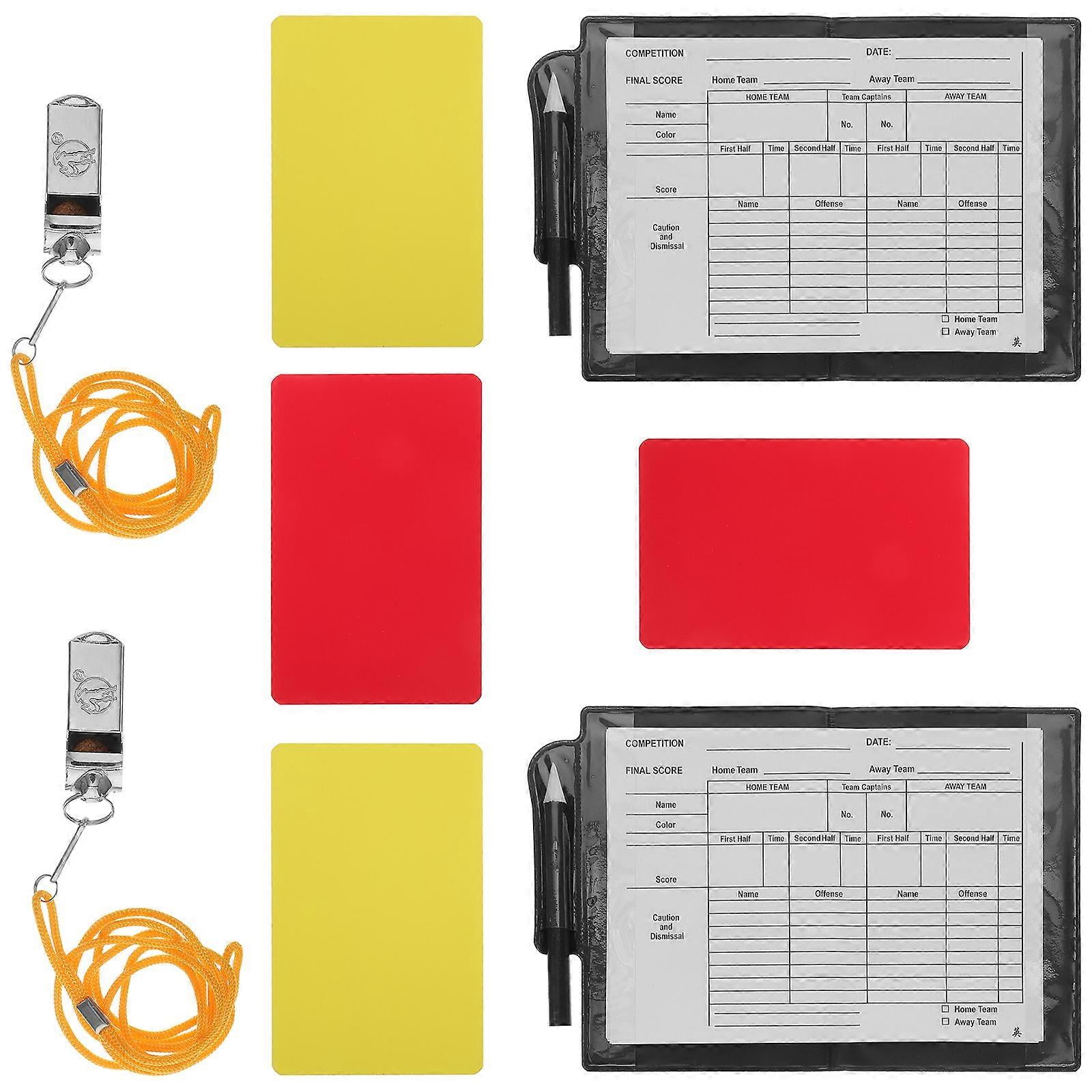 1 Set Professional Referee Kits Standard Referee Cards Portable Referee ...