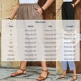 Aimik Women's Elastic Waist Plus Size Cropped Pants Loose Casual ...