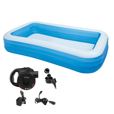 Intex Swim Center 120 x 72 x 22 Inch Swimming Pool & Battery Powered ...