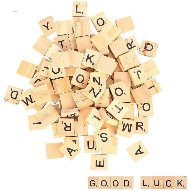 100 Uds. Letras de madera letras alfabeto de madera juego de letras ...