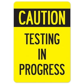 OSHA Notice - Hydrostatic Testing In Progress Sign With Symbol | Heavy ...