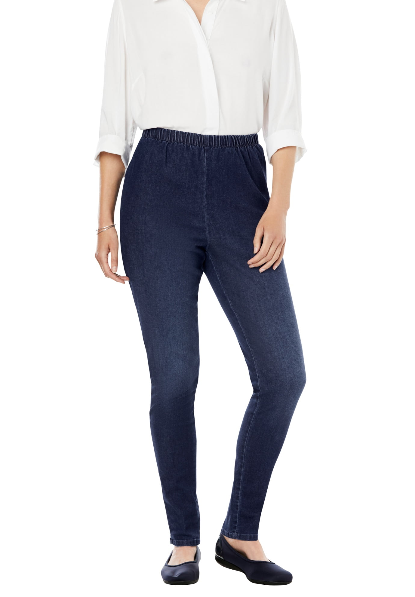 Woman Within Woman Within Womens Plus Size Tall Fineline Denim