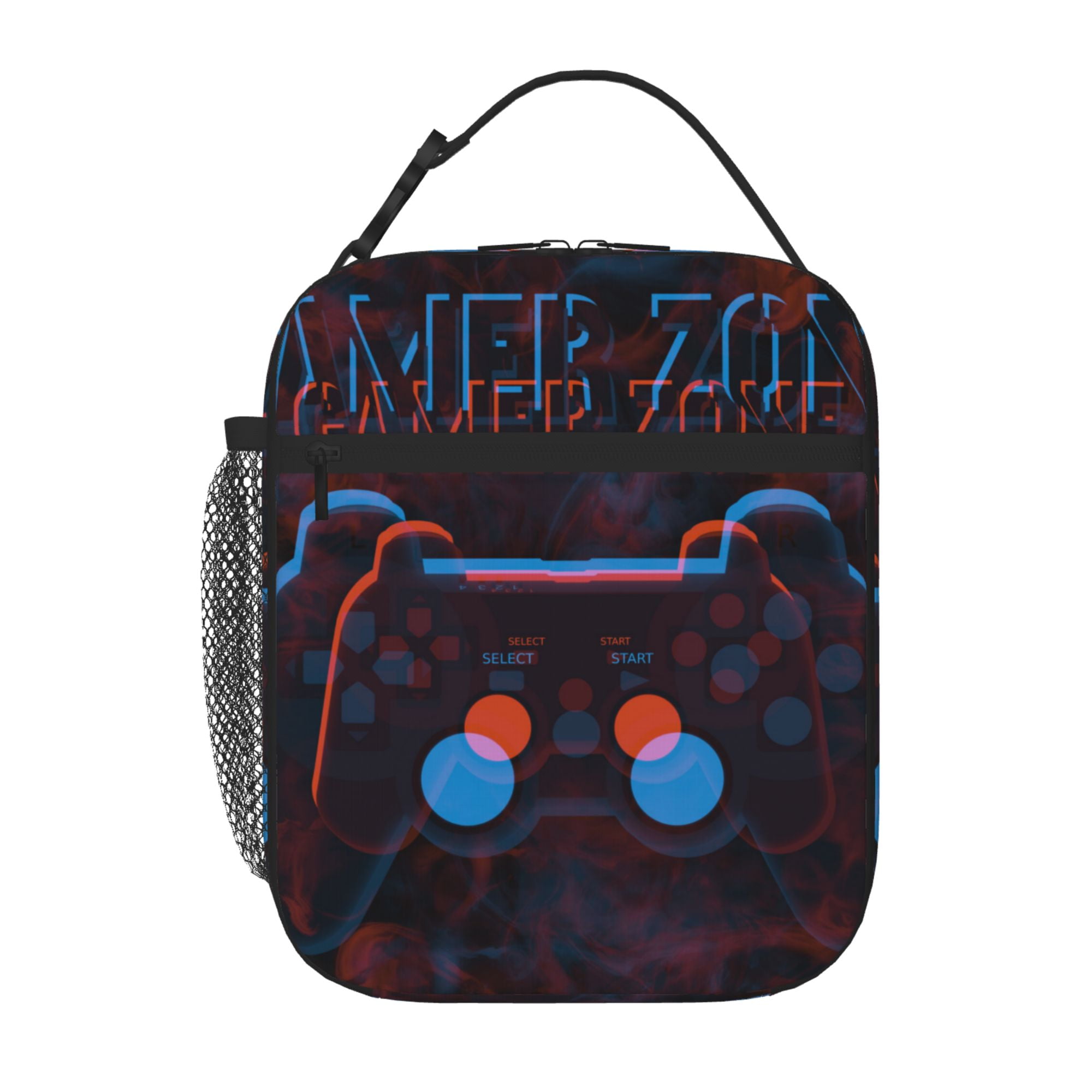 TEQUAN Portable Lunch Bag, Abstract Gamer Zone Games Area Pattern ...