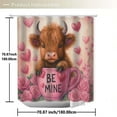 Heart Shower Curtain 4 Piece Set Bathroom Decor with Toilet Seat Cover ...
