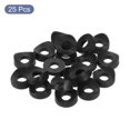 URIJDAS-25Pcs Plastic Round Washers, 6mm x 16mm x 3mm Black PE Concave ...