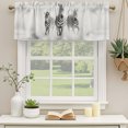 2 Pack Running Zebra Valance for Window Modern Energetic Animal ...