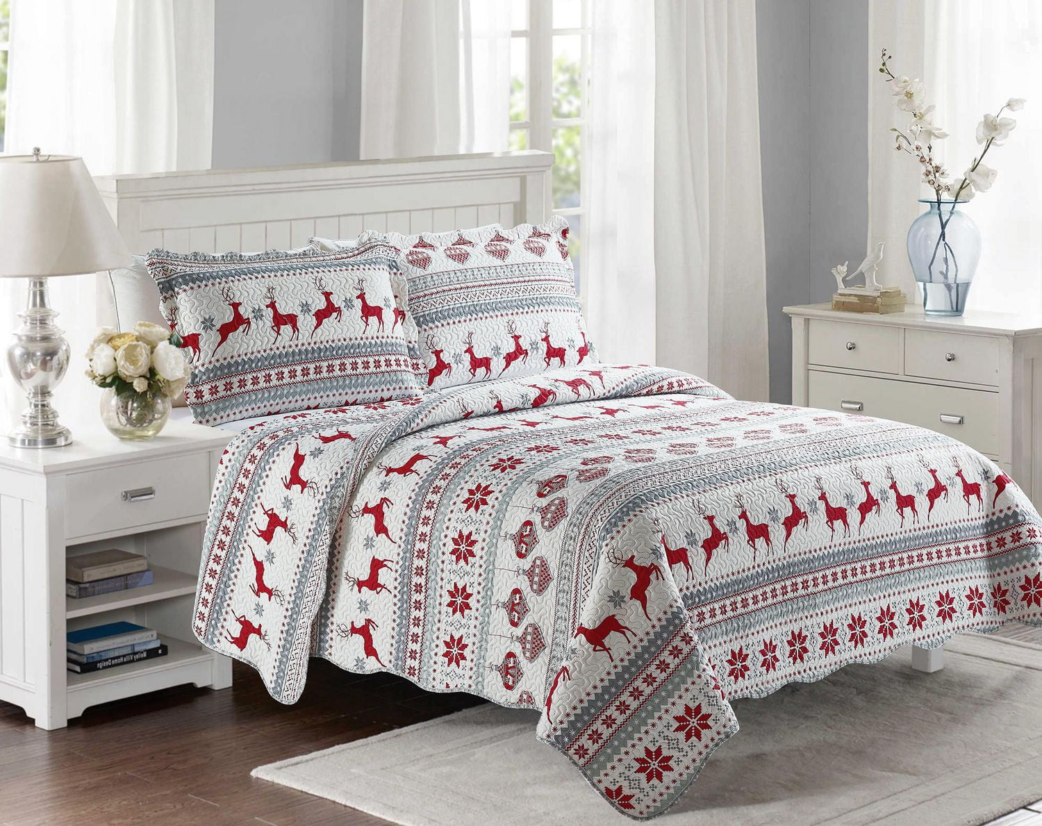 Marina Decoration Rich Printed Embossed Pinsonic Coverlet Bedspread ...
