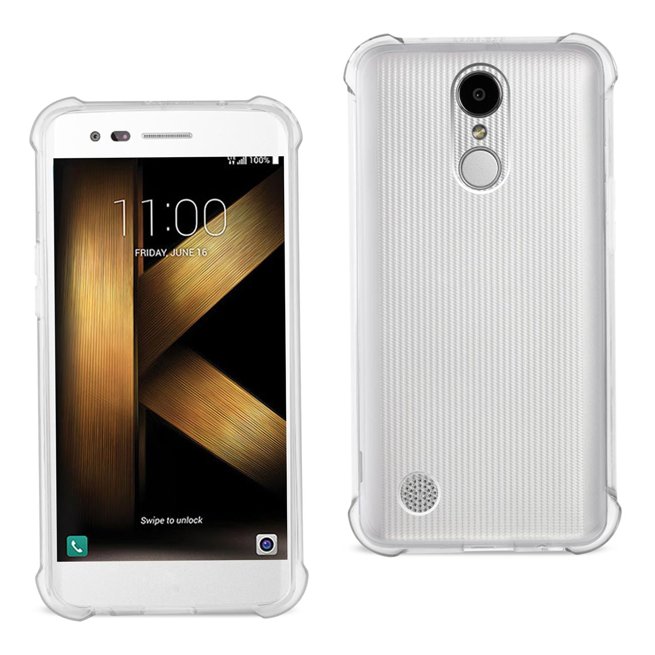 Reiko LG K20 V/ K20 Plus Clear Bumper Case With Air Cushion Protection ...