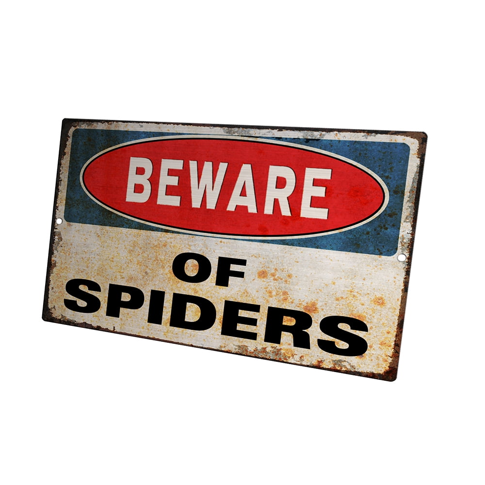 KuzmarK Novelty Funny Wall Plaque Sign - Beware Of Spiders - Walmart.com