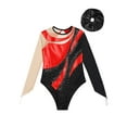 Haitryli Kids Girls Shiny Long Sleeve Gymnastics Dance Leotard Romper ...
