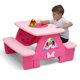 Disney Minnie Mouse Picnic Table with Block Baseplate & Cupholders ...