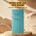 Tacool Retro Mini Fridge, 3.5 Cu.Ft, Double Door, Adjustable Temp ...